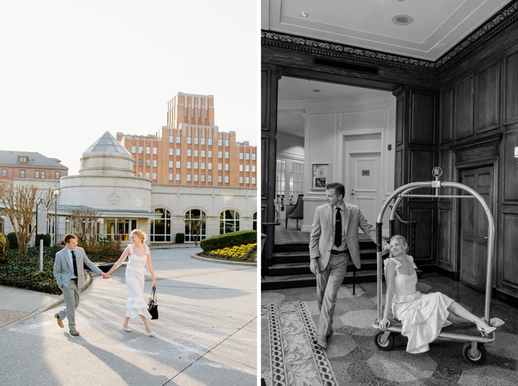 Stylish Hotel Roanoke Engagement Session - Roanoke Weddings